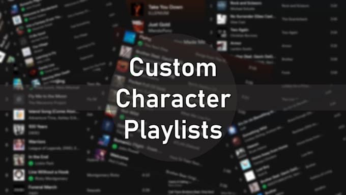 Create a custom character playlist by Candysweetener | Fiverr