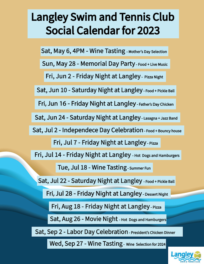 Create a professional poster calendar for social events by Matttheditor ...