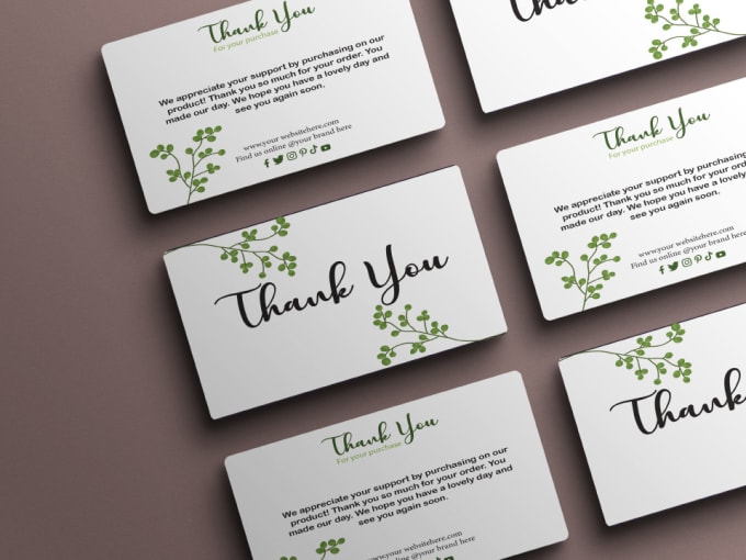 Design product insert , package insert , thank you card by Bis_kh | Fiverr