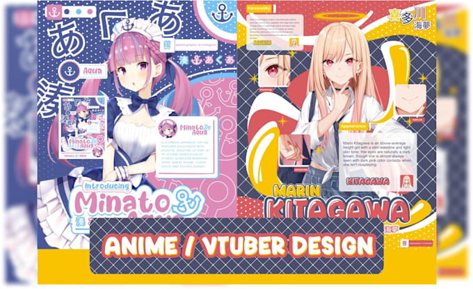 Design anime poster, banner or vtuber for twitch,youtube,twitter ...