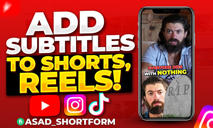 Create instagram reels, youtube shorts, tiktoks like alex hormozi captions by Asad__shortform ...