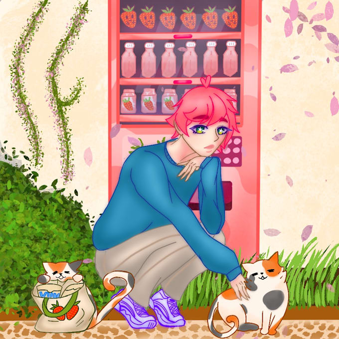 Draw whatever you want in anime style by Srtajg | Fiverr