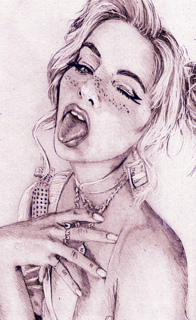 Draw portraits in freehand digital art style by Raaxsel | Fiverr