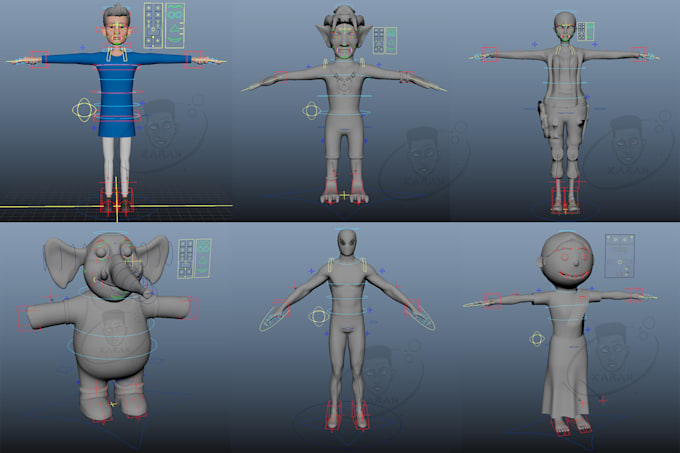 Do 3d character rigging in maya by Karanpatel786 | Fiverr