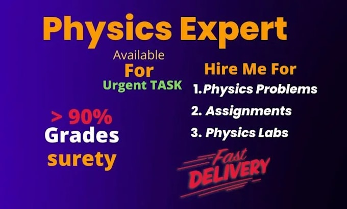 Help you in physics, mathematics and assignments by Zeeshandhuddi | Fiverr