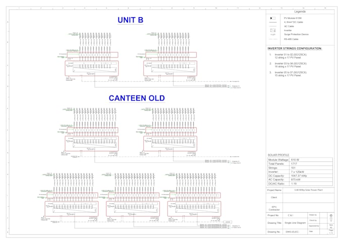 Prepare single line diagram sld for solar pv system by Eeosman | Fiverr