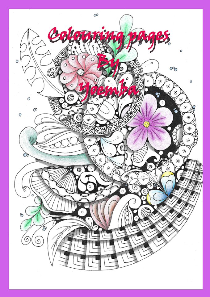 Provide amazing colouring pages, digital combined in pdf by Yoemba | Fiverr