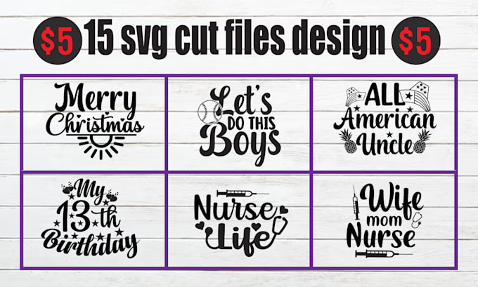 Create an svg cut file design bundle for etsy and your shop by ...