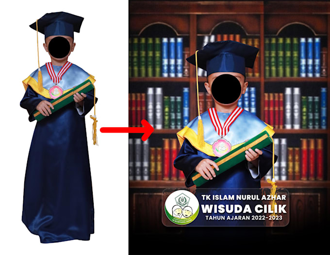 Edit your graduation background photo by Adamputrk | Fiverr
