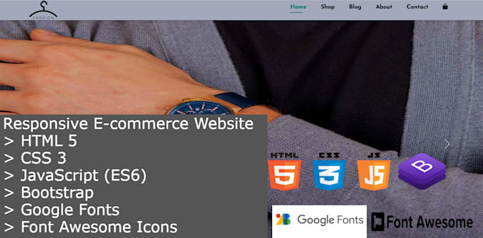 Develop an ecommerce frontend with bootstrap, html5, css3, javascript by Rabby_khan365 | Fiverr