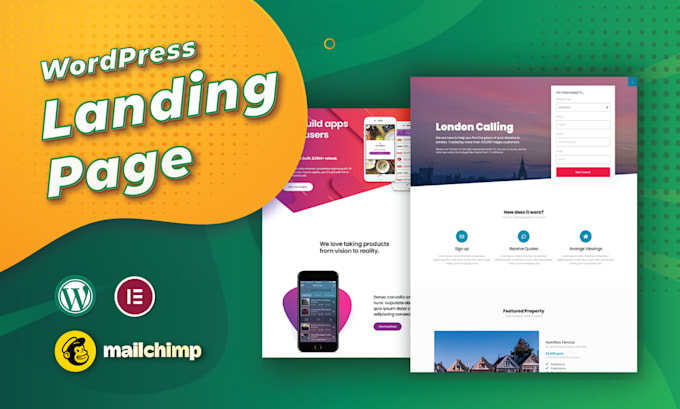 Create modern landing page or sales page using elementor pro by ...