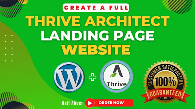Build responsive thrive architect landing page and thrive themes customize by Asif_abeer | Fiverr