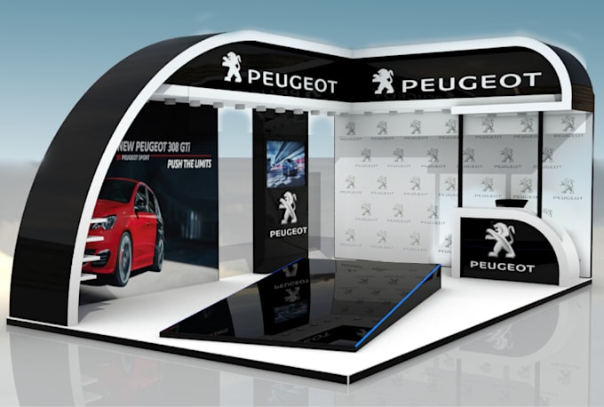 Do 3d exhibition stall and trade booth design by Dacarts | Fiverr