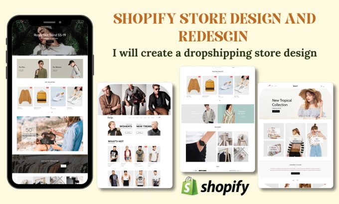 Build shopify website design and redesign, shopify store design and ...