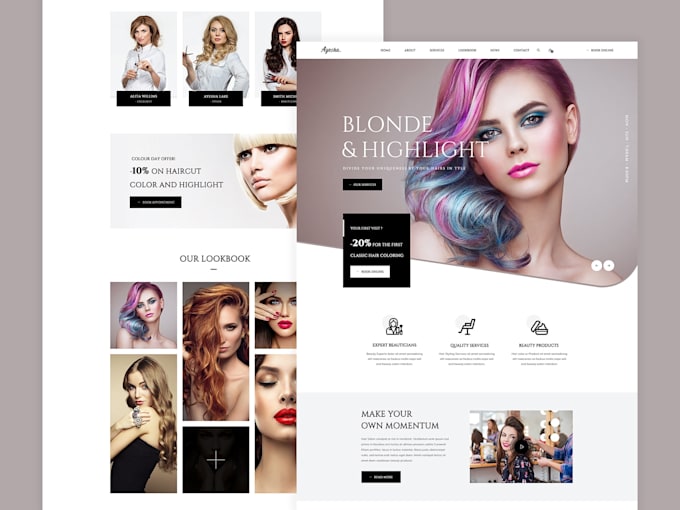Your html css landing page design by Yiralinares | Fiverr