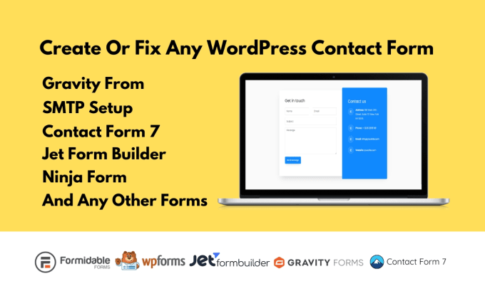 Create Or Fix Contact Form Gravity Form Ninja Form Or Any Wordpress Form By Istiakrobin Fiverr