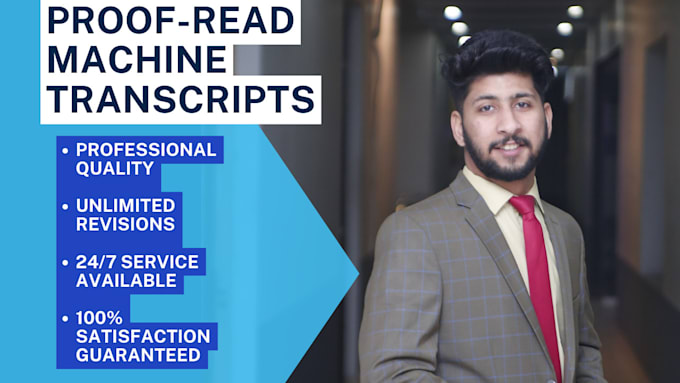Proofread machine, otter, ai generated transcripts by Fmsolutions1 | Fiverr