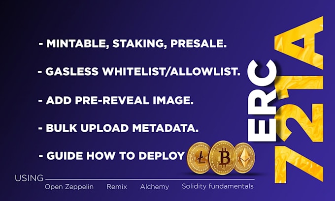 Create custom erc721a nft smart contract by Moizarfeen | Fiverr