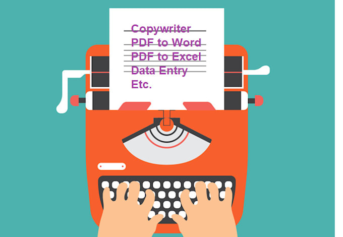 Do copywriting data entry and pdf to any files by Jorgebarlisan | Fiverr