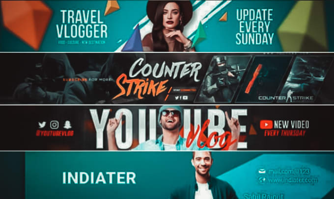 Design professional youtube banner by Fali_designer | Fiverr