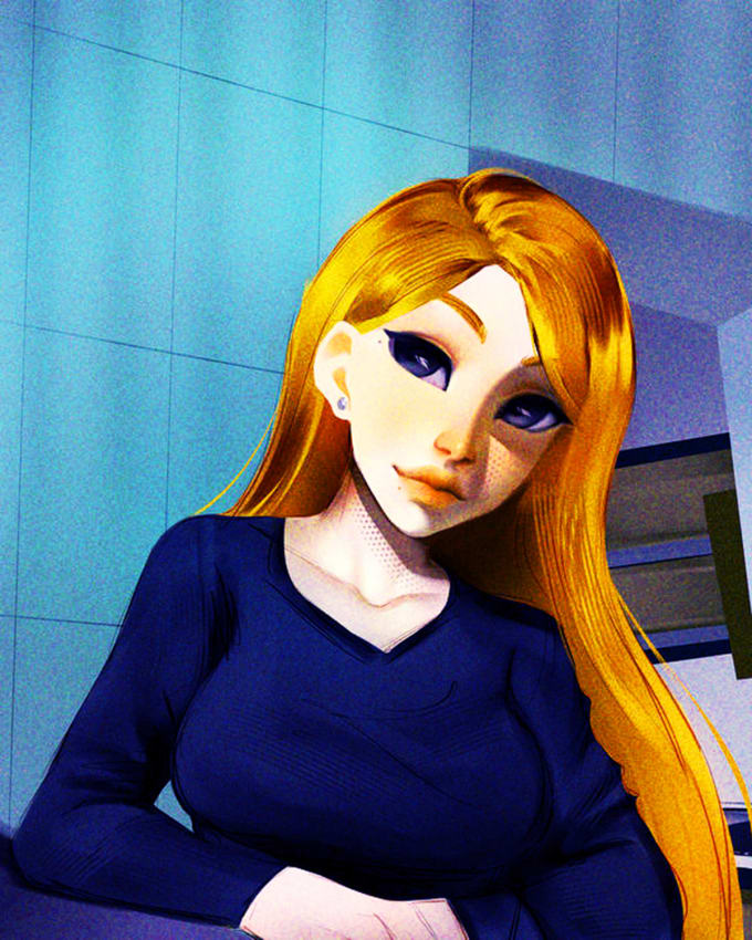 Do a realistic freehand digital portrait by Clukonite | Fiverr