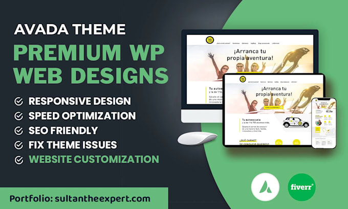 Customize, design with avada theme or elementor by Developer1234 | Fiverr