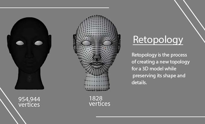 Do retopology your 3d models fastly and accurately by Misbah_sh | Fiverr