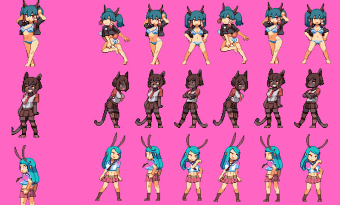 Create high quality 2d sprite sheet for you by Joemaria23 | Fiverr
