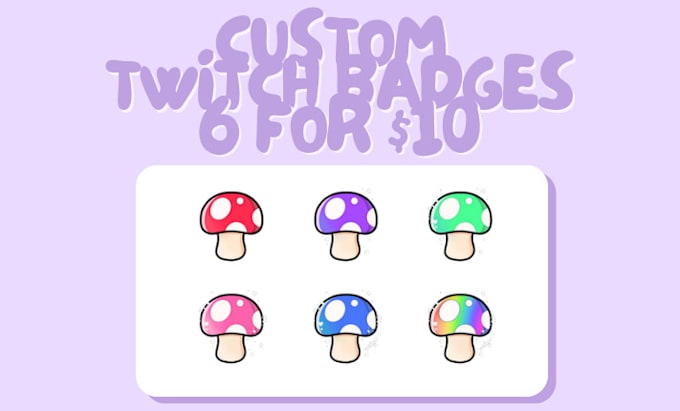 Create 6 custom sub badges for twitch by Cherydennescoms | Fiverr
