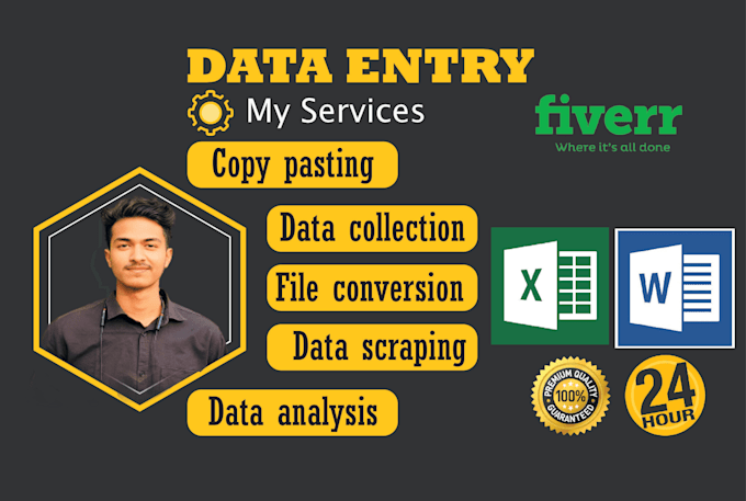Excel data entry and web research, admin support, emails by Prosanto555 ...