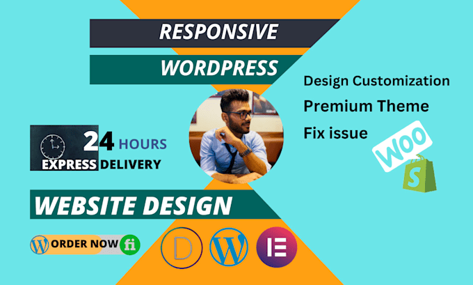 Design responsive wordpress website within 24 hours by Razveer007 | Fiverr