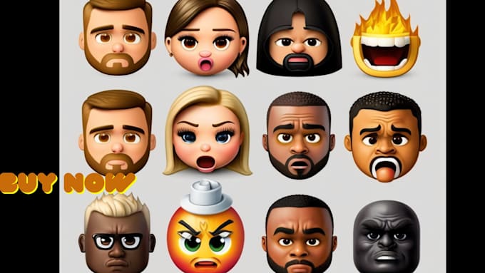 Create a set of custom emojis made in , midjourney by Nabilalami979 ...