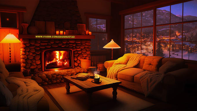 Create a cozy atmosphere with snow and natural sound effects by ...