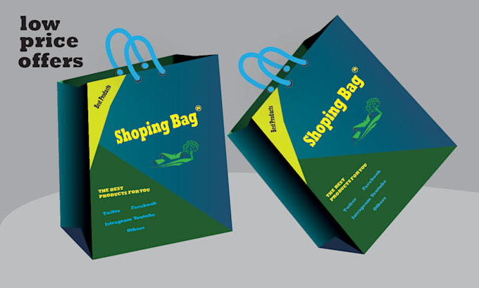 Shopping bag digin profesonal and 3d mockup digin profesonal by ...