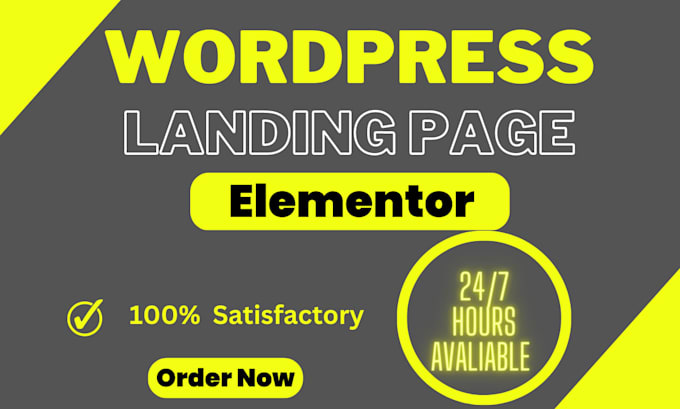 Design responsive wordpress landing page with elementor pro by ...