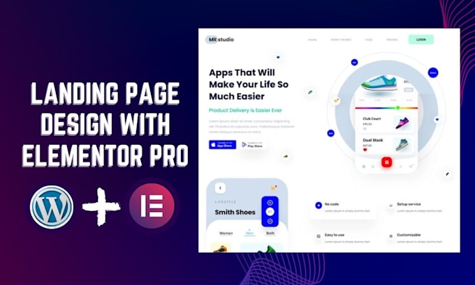 Create a responsive landing page using elementor pro by Najmussayam ...
