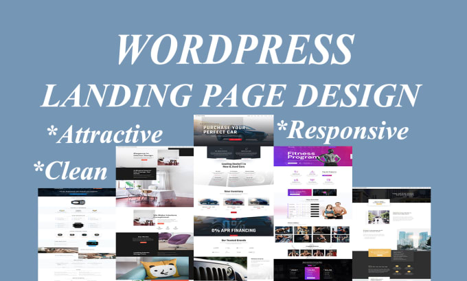 Create modern responsive wordpress landing page design by Shahabuddin ...