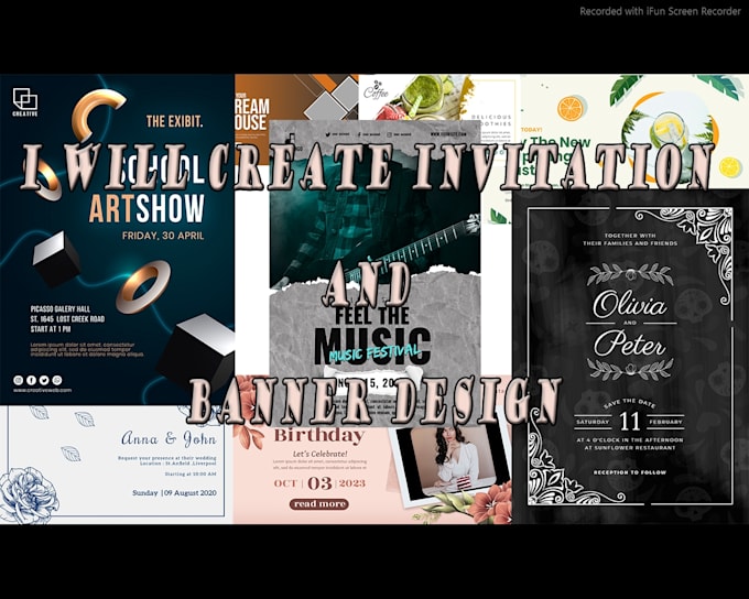 Create invitation and banner design by Manojsanjay1 | Fiverr