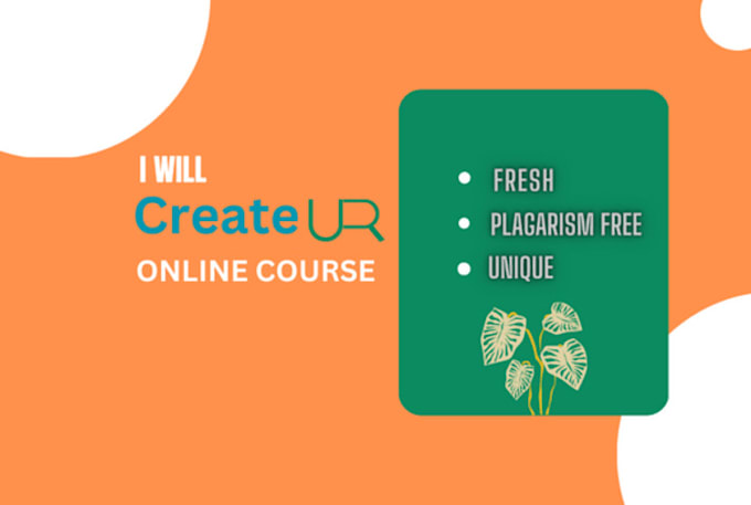 Create online course outline, online course content by Mananyak | Fiverr Create online course outline, online course content by Mananyak | Fiverr