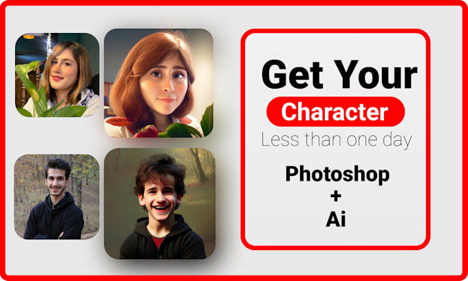 Create your character less than one day with help of photoshop and ai ...
