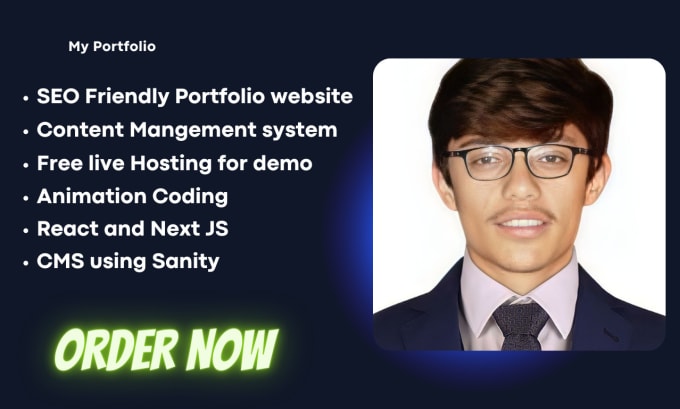 Create Portfolio Website Using React And Next Js By Sirajminhas Fiverr