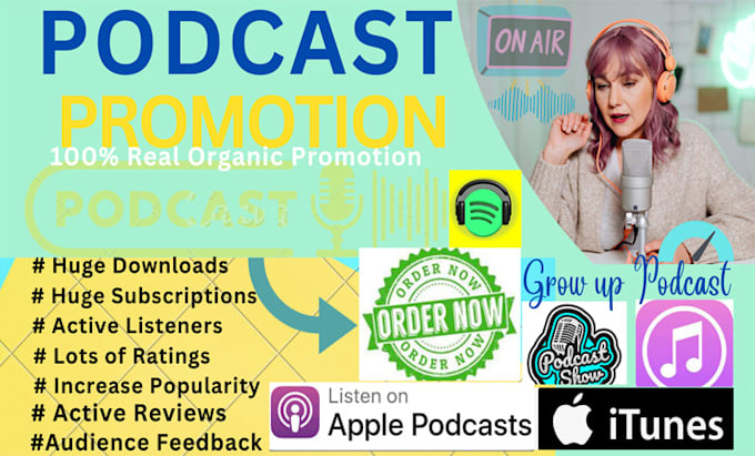 Do podcast promotion to grow new downloads and audience by Rassel2211 ...
