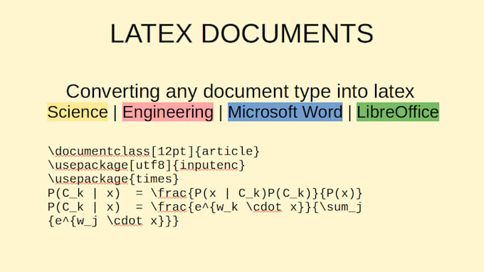 Convert any document type into latex by Felnaryner | Fiverr
