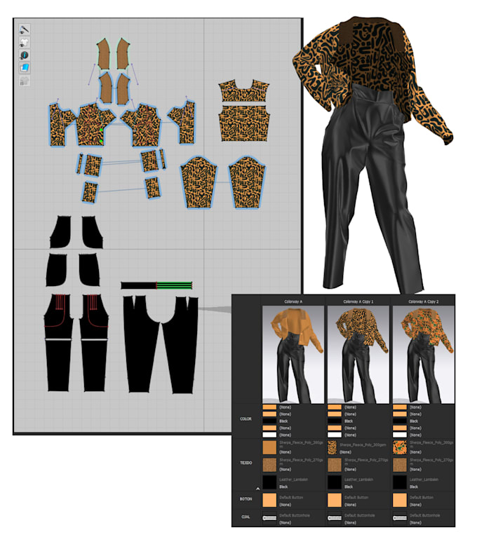Make sewing patterns, grading, 3d garment simulation by Luciafernndezba ...