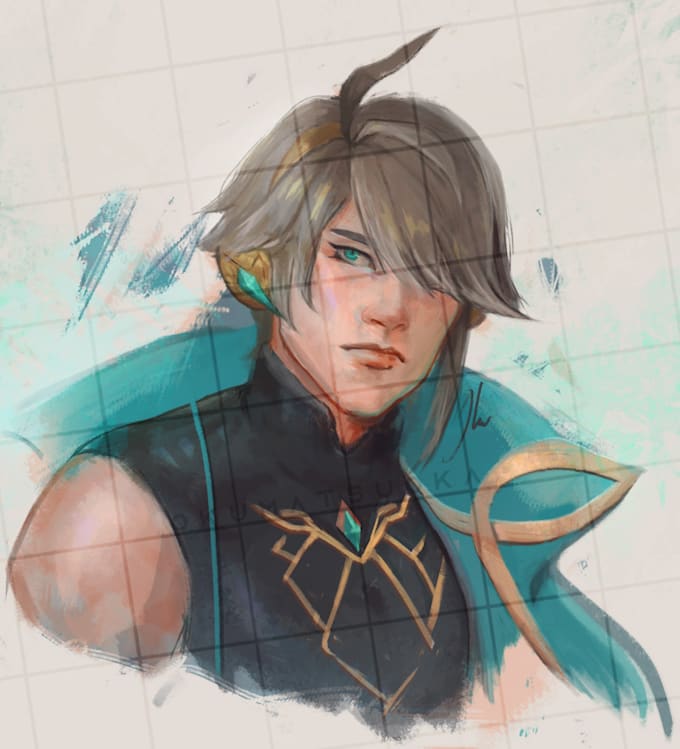 Do digital painting with less detail by Okumatsuoka | Fiverr