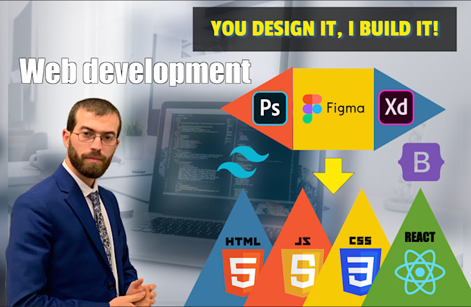 Convert figma to html css bootstrap tailwind website by Makhassan | Fiverr