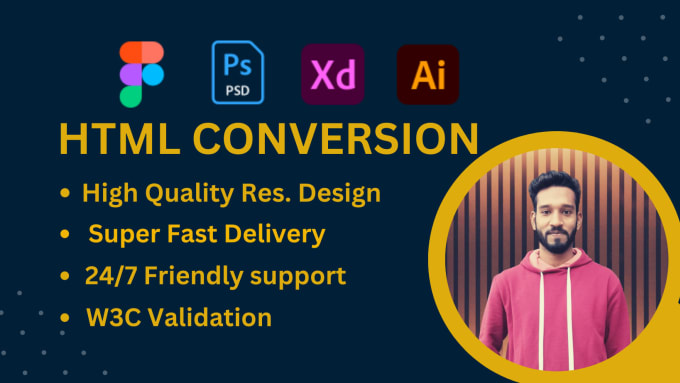 Convert figma, psd, xd, ai, sketch to html, css, bootstrap by ...