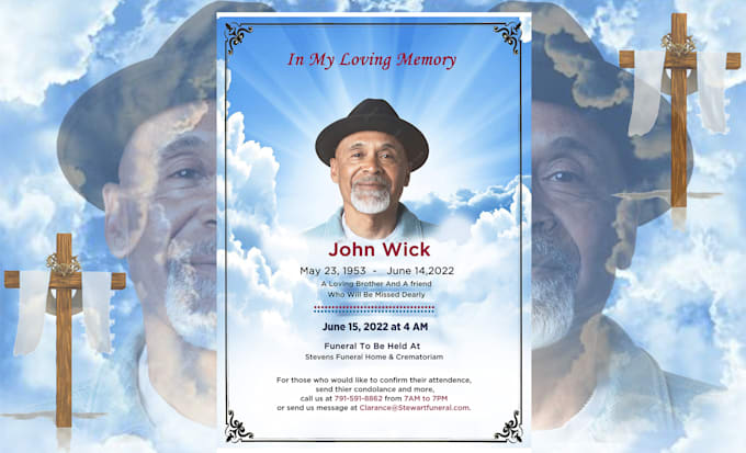Do event,funeral flyer,obituary and program in 6 hours by Malik461 | Fiverr