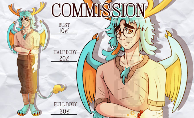 Draw characters art commissions by Kadzia_ | Fiverr