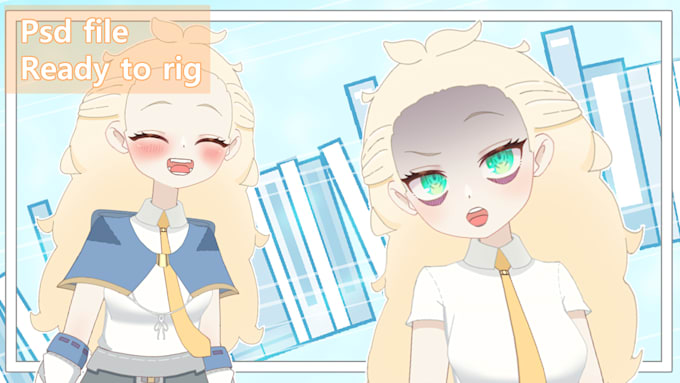 Draw your custom vtuber for rig by Erickds142 | Fiverr